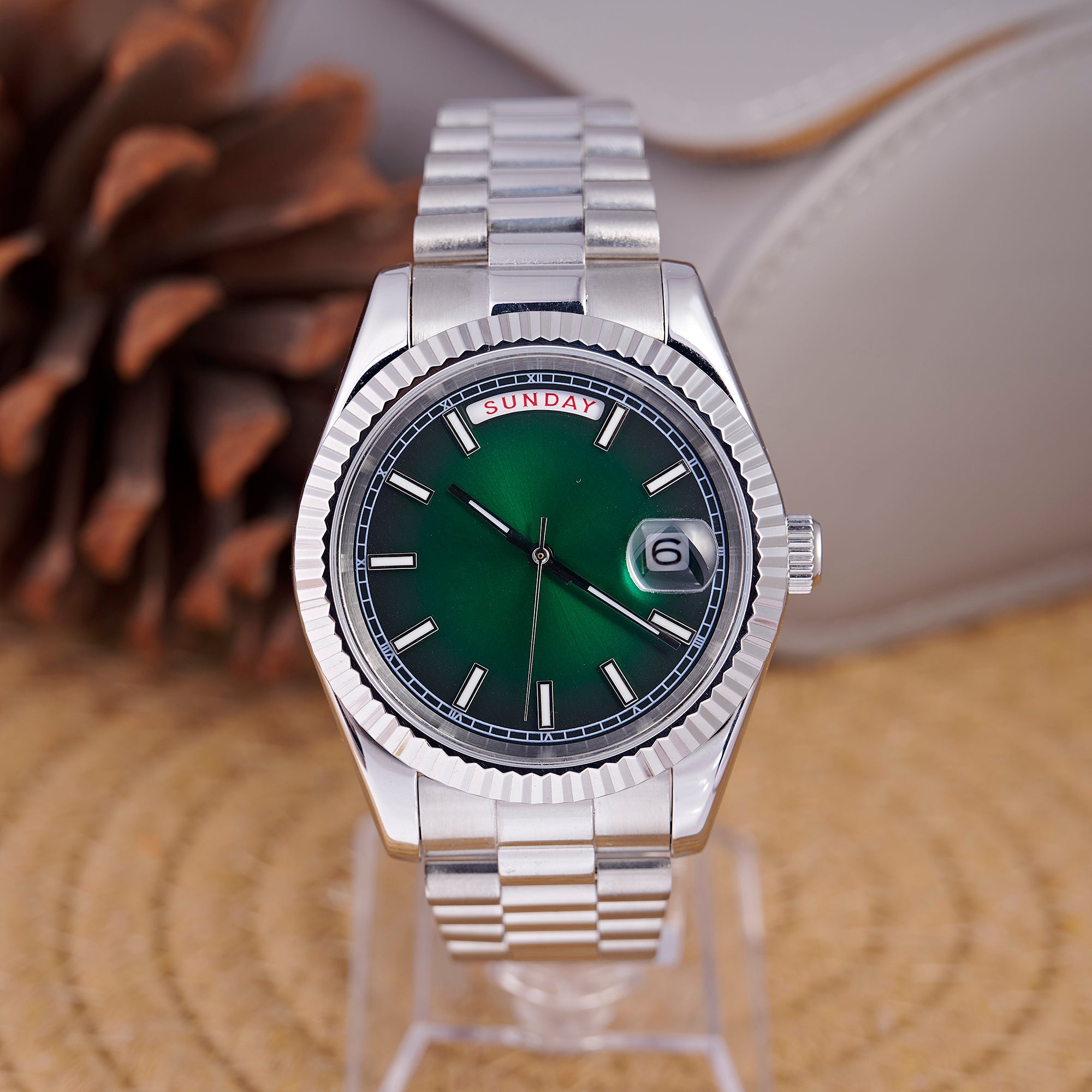 SEIKODAY DATE GREEN – *ON TIME WATCHES